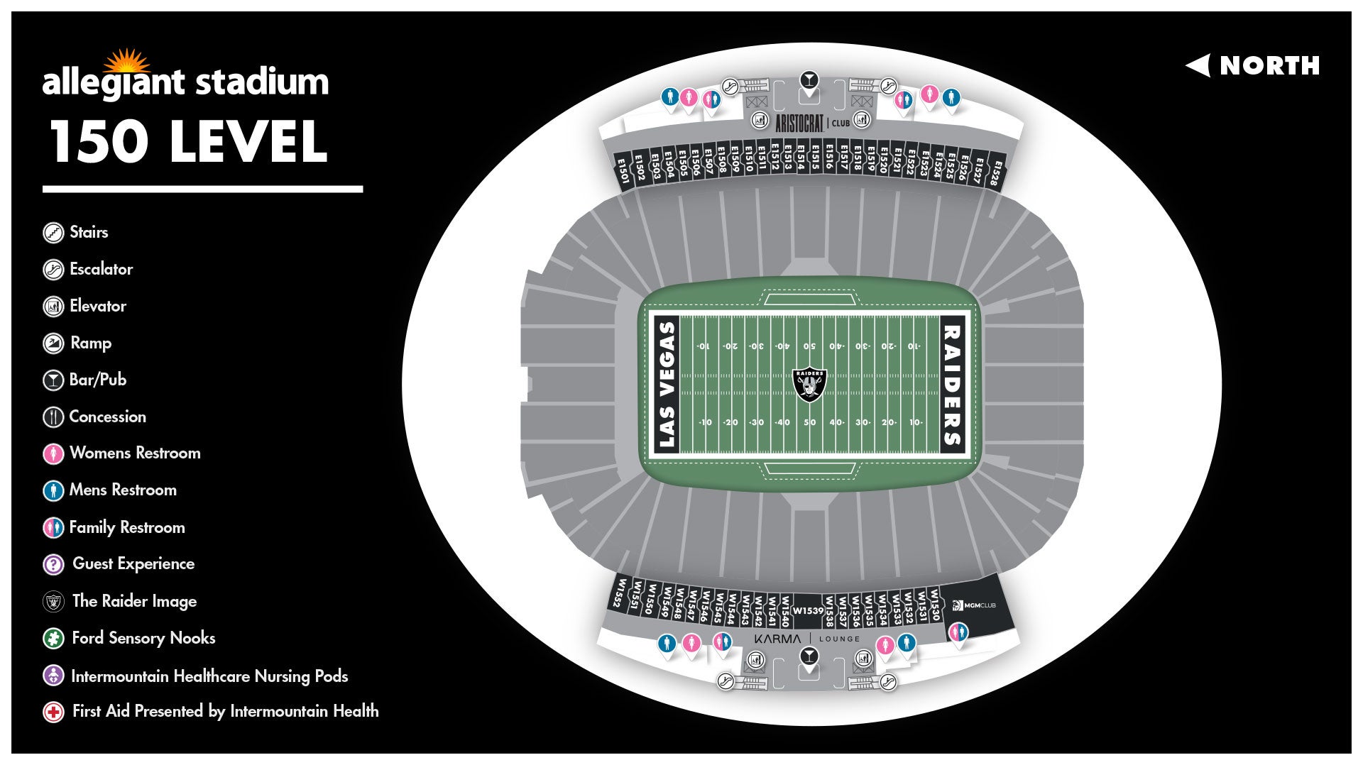 Stadium Maps | Official Website of Allegiant Stadium | Allegiant Stadium