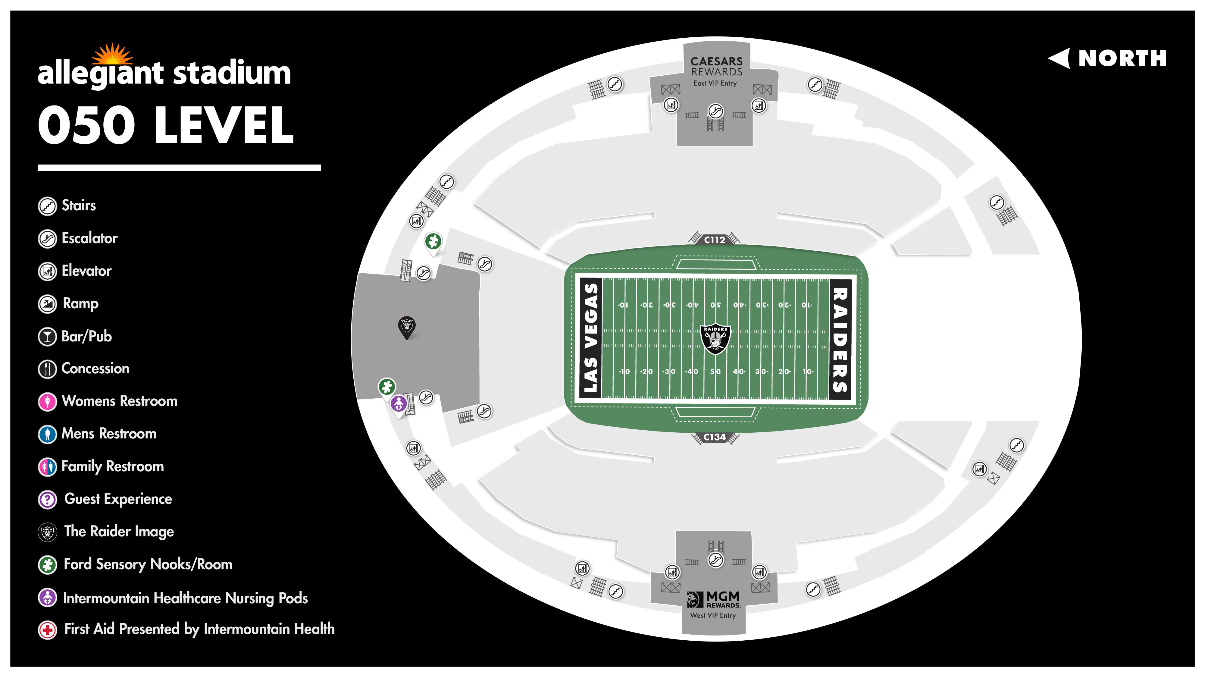 Stadium Maps | Official Website of Allegiant Stadium | Allegiant Stadium
