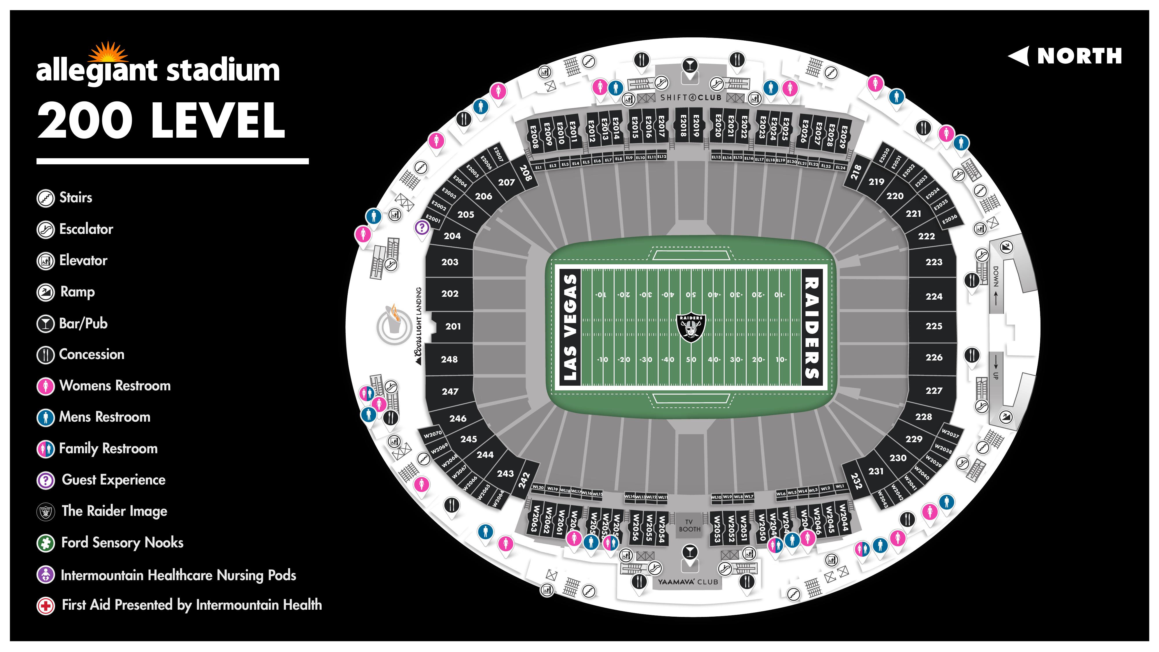 Stadium Maps | Official Website of Allegiant Stadium | Allegiant Stadium